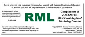 Custom CE Cards & CE Vouchers - Success CE